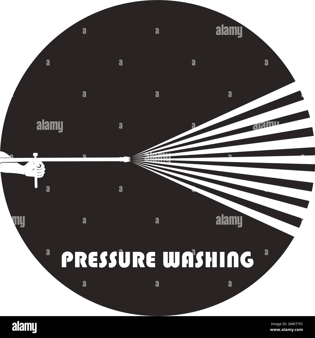 Pressure washing logo vector illustration design template background ...