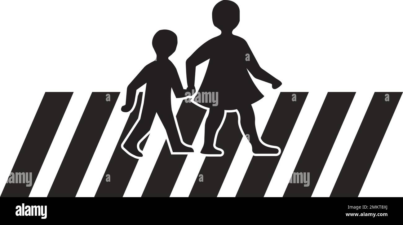 Human road crossing icon on a white background. Pedestrian icon.vector ...