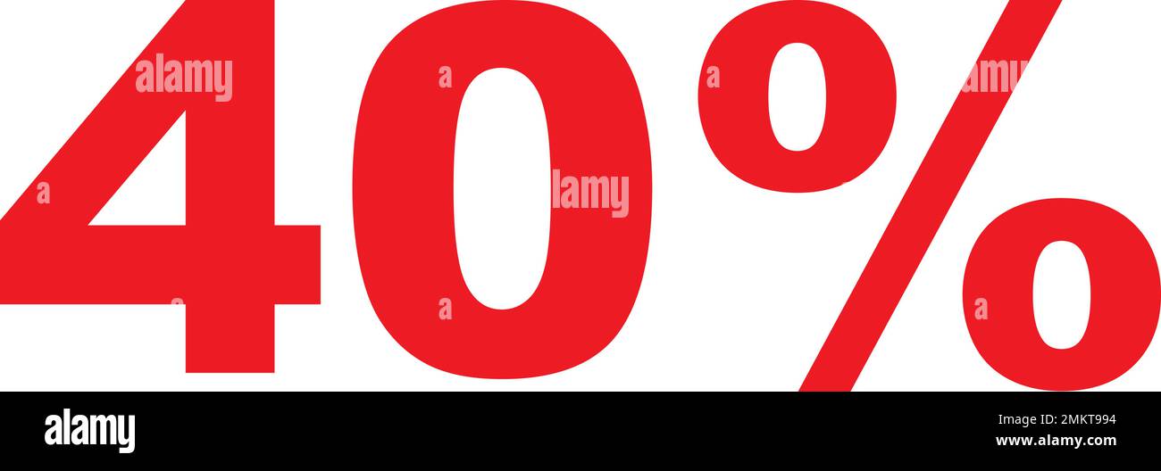 vector icon 40%,symbol design template Stock Vector Image & Art - Alamy