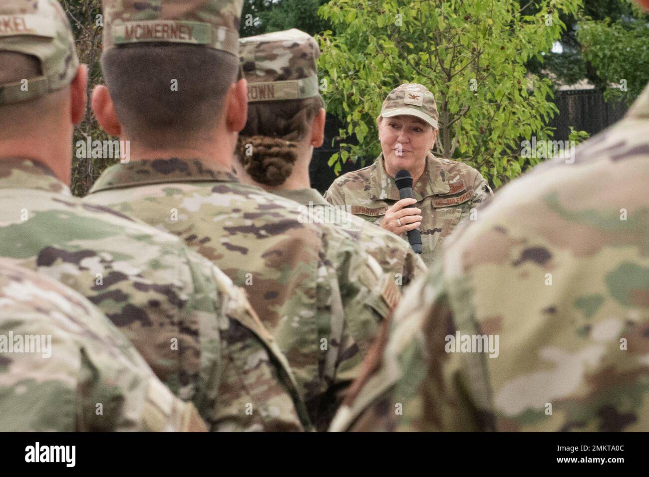 U.S. Air Force Reserve Col. Lara B. Morrison, Commander of the 914th ...