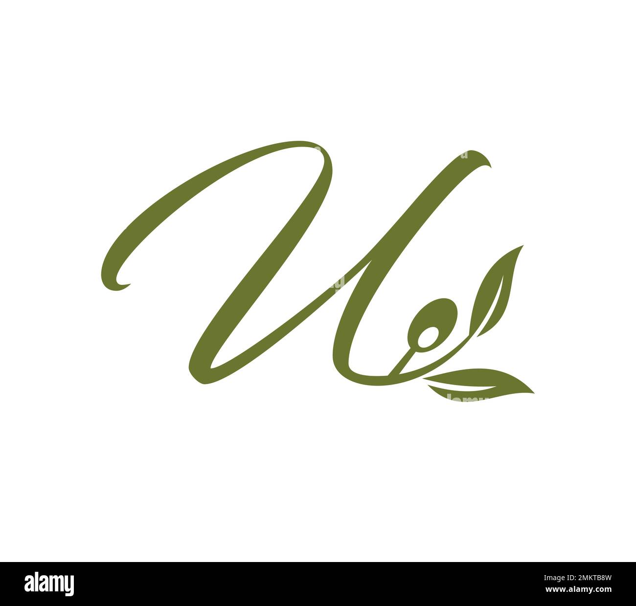 A vector illustration of Grape Vine Monogram Initial Logo Letter U Stock Vector Image & Art - Alamy