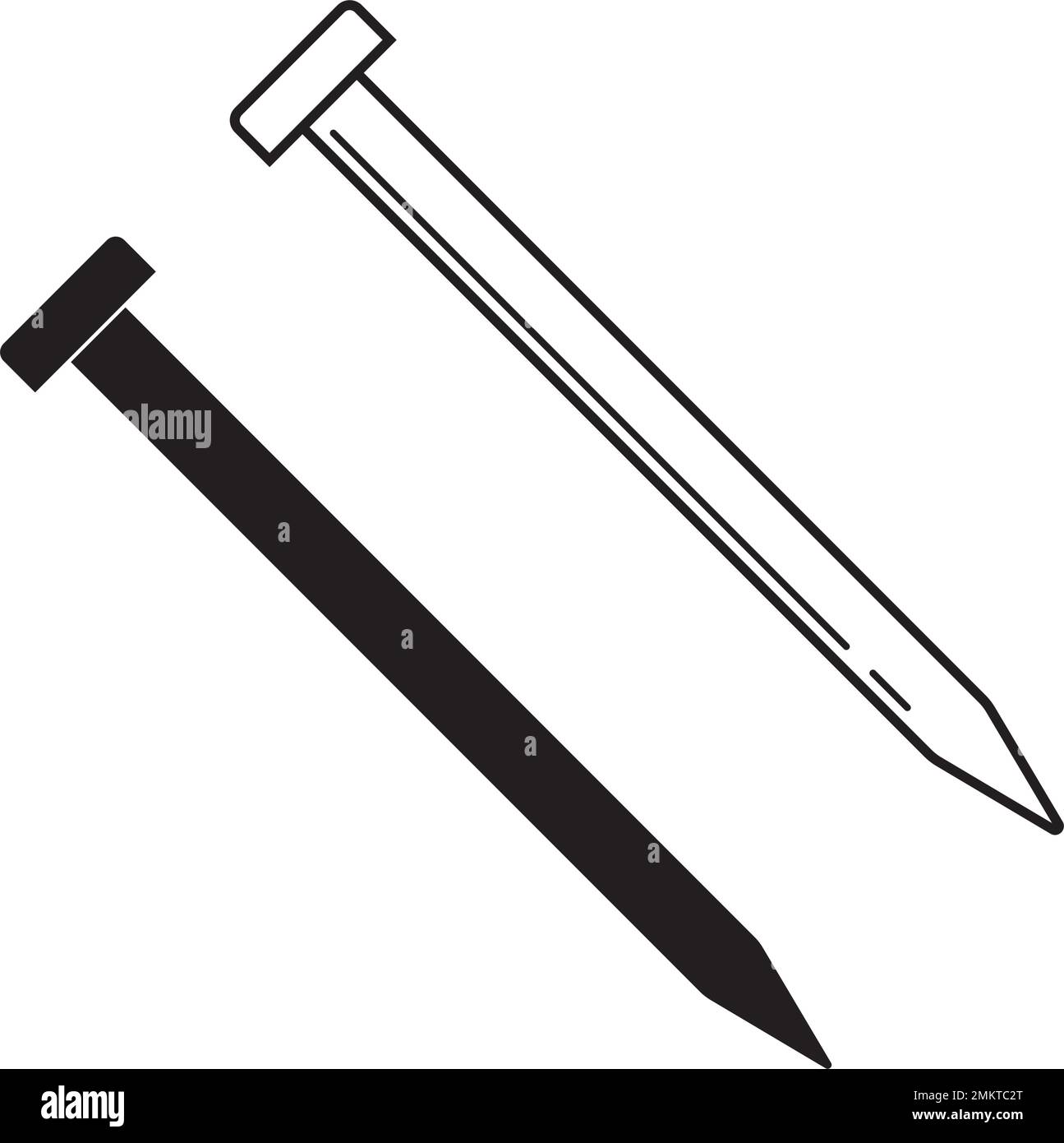 Wire nail vector vectors hi-res stock photography and images - Alamy