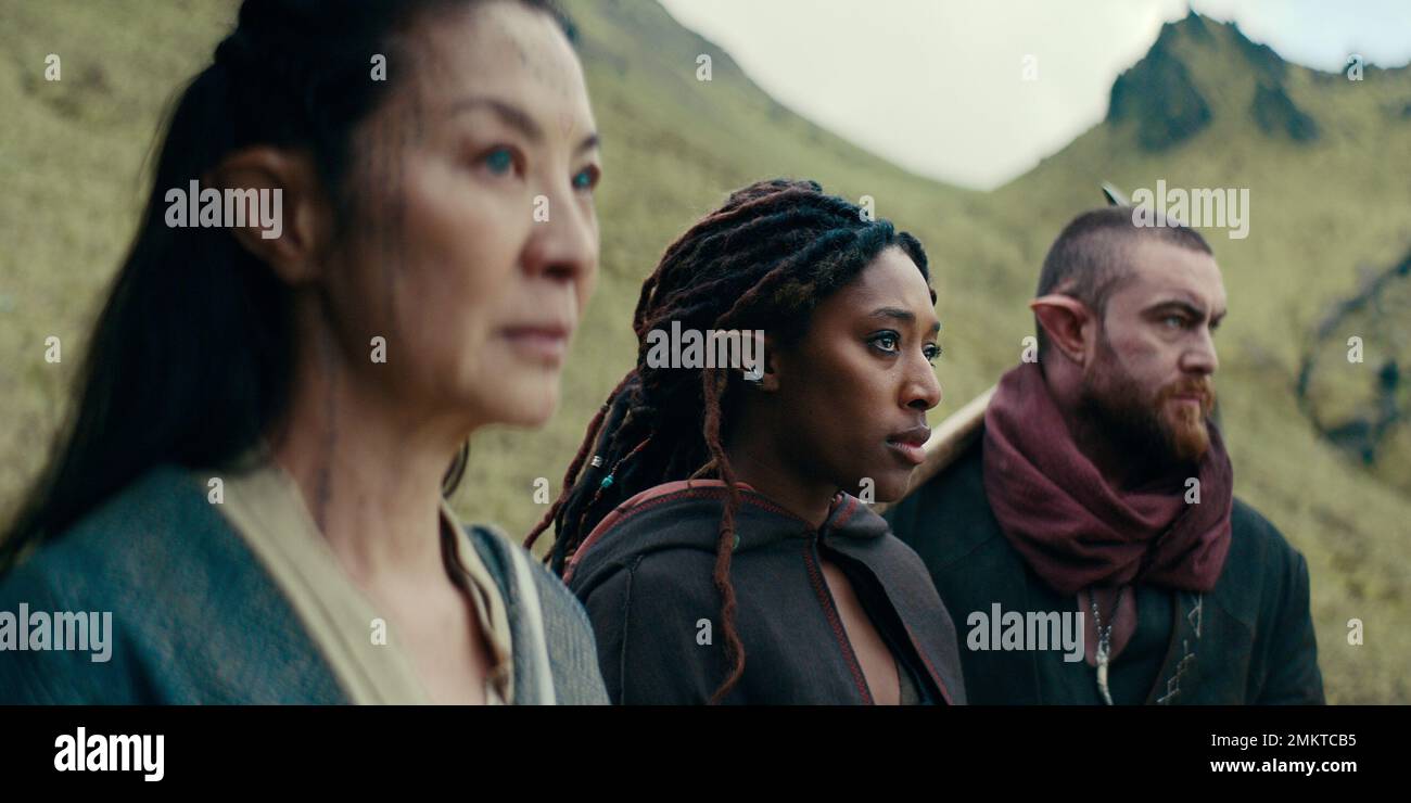 MICHELLE YEOH, LAURENCE O'FUARAIN and SOPHIA BROWN in THE WITCHER: BLOOD ORIGIN (2022), directed ...