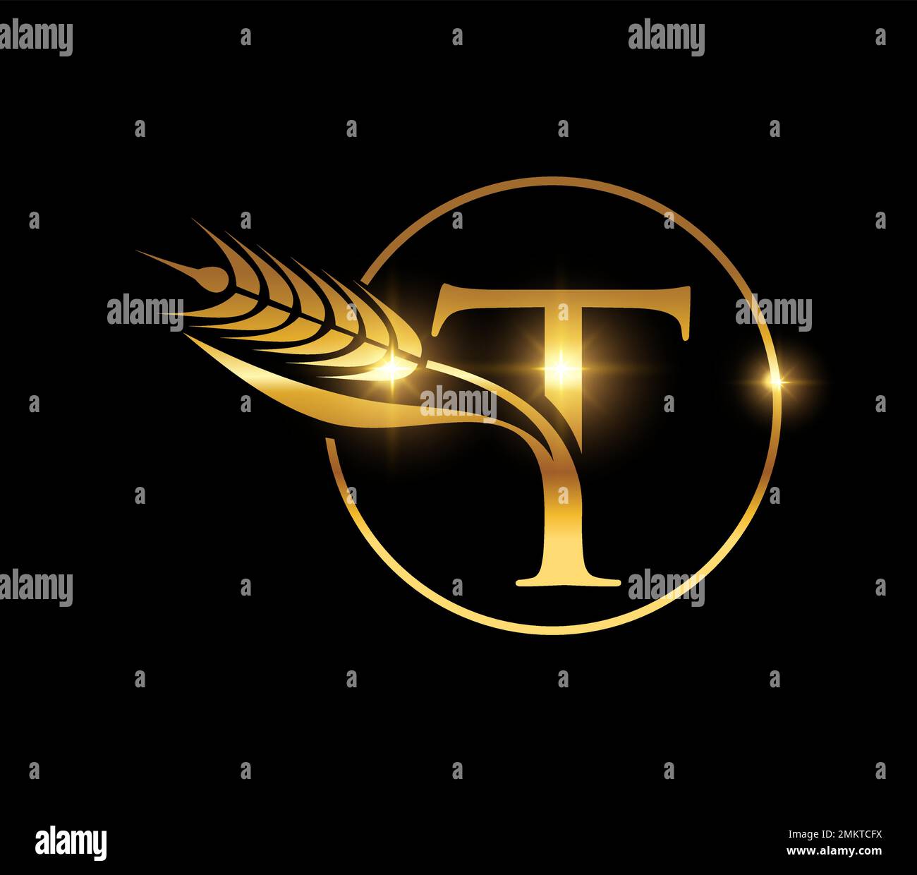 Letter t food logo hi-res stock photography and images - Alamy