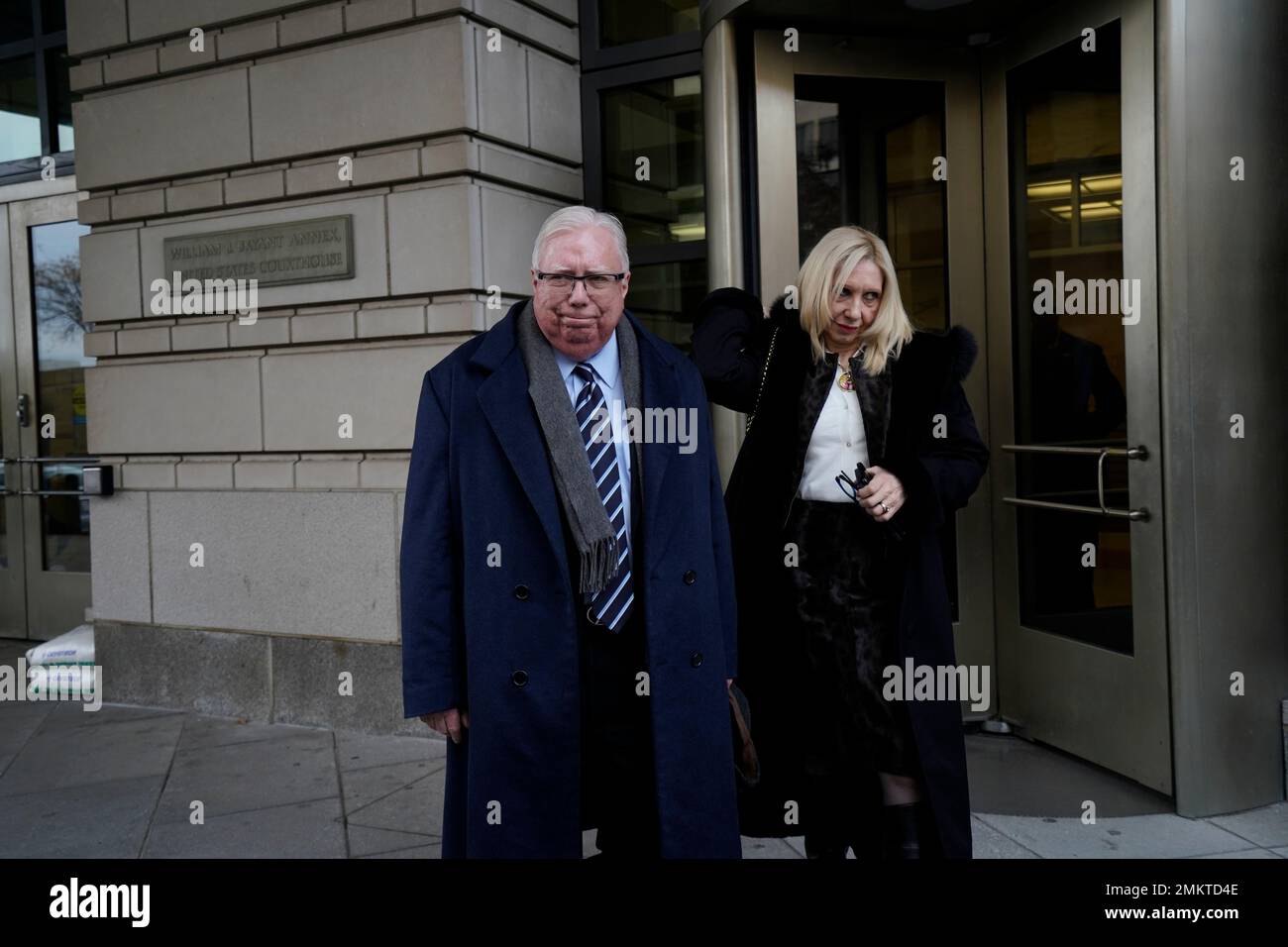 Jerome Corsi and his wife Monica Corsi exit the federal courthouse in ...
