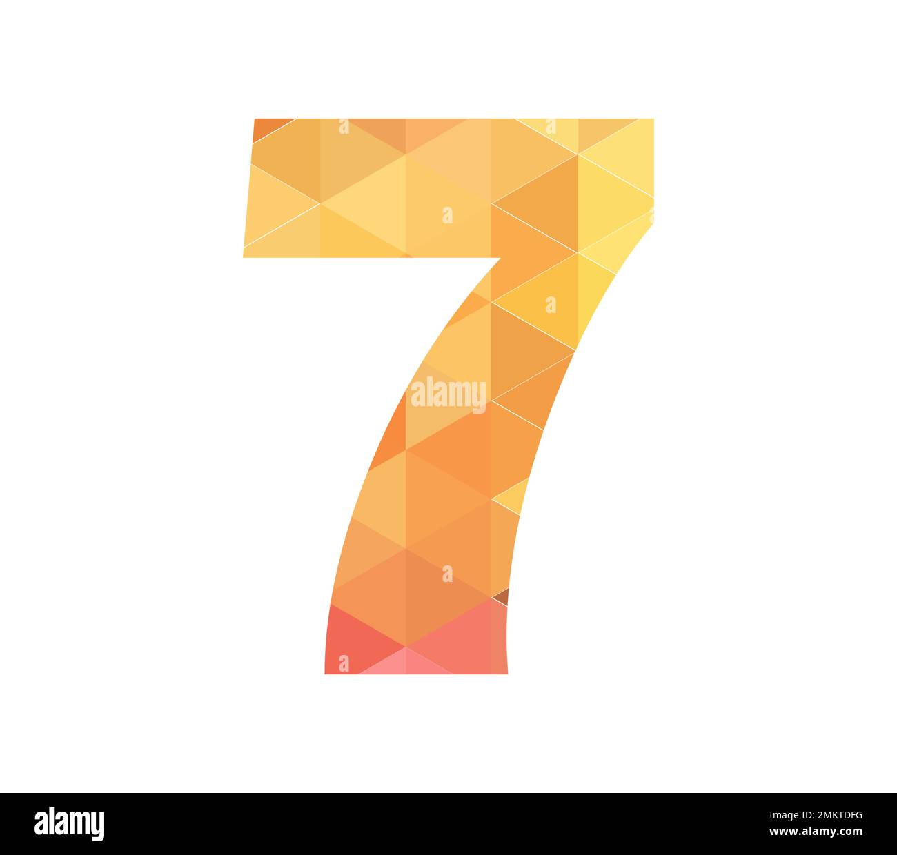 A` vector illustration of numerical number seven or 7 in multiple ...