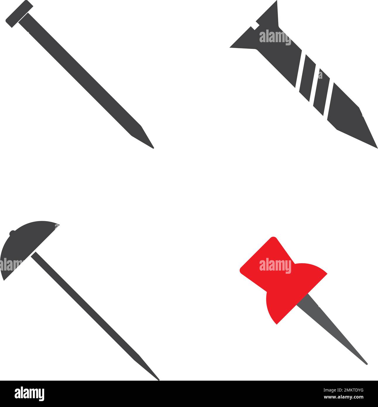 nail icons of various models,vector illustration simple design Stock ...