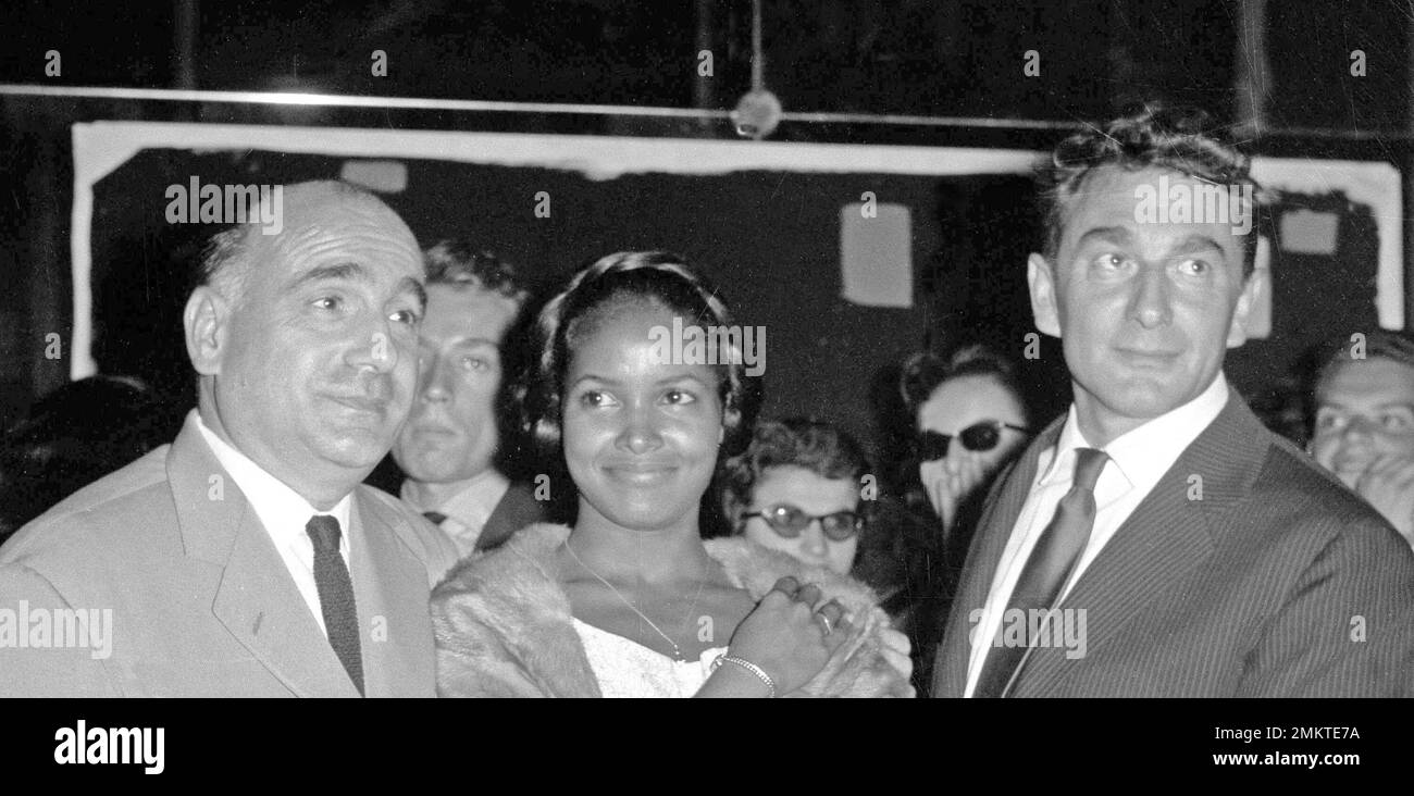 Film director Marcel Camus, left, actress Marpessa Dawn and producer ...