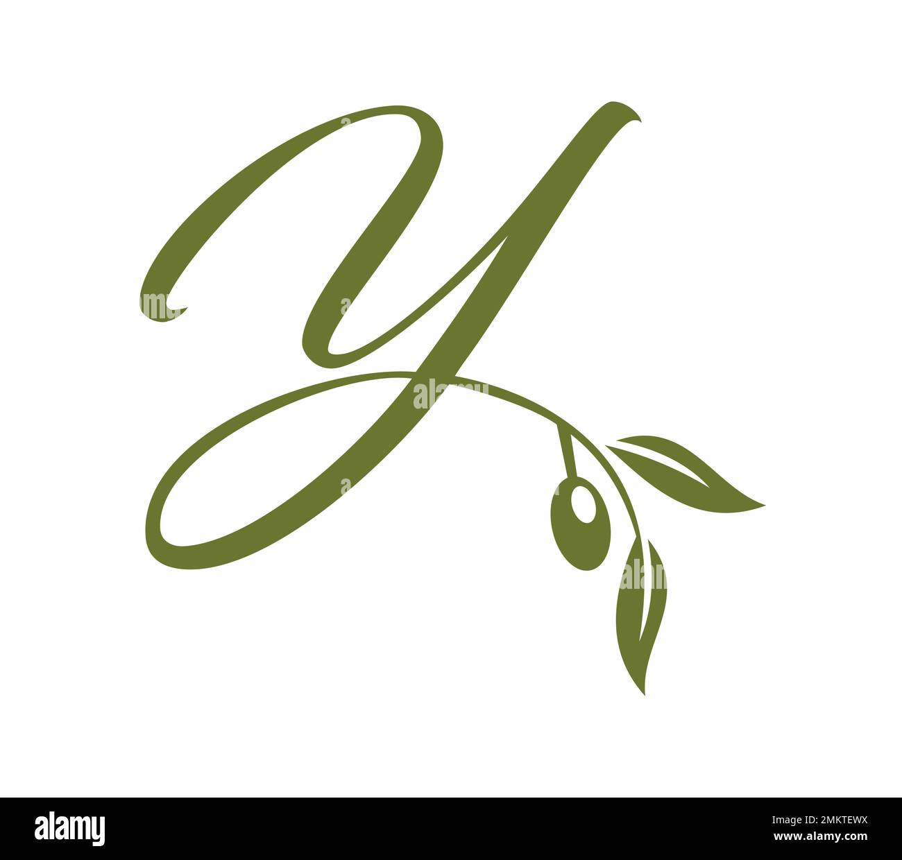 A vector illustration of Grape Vine Monogram Initial Logo Letter Y ...