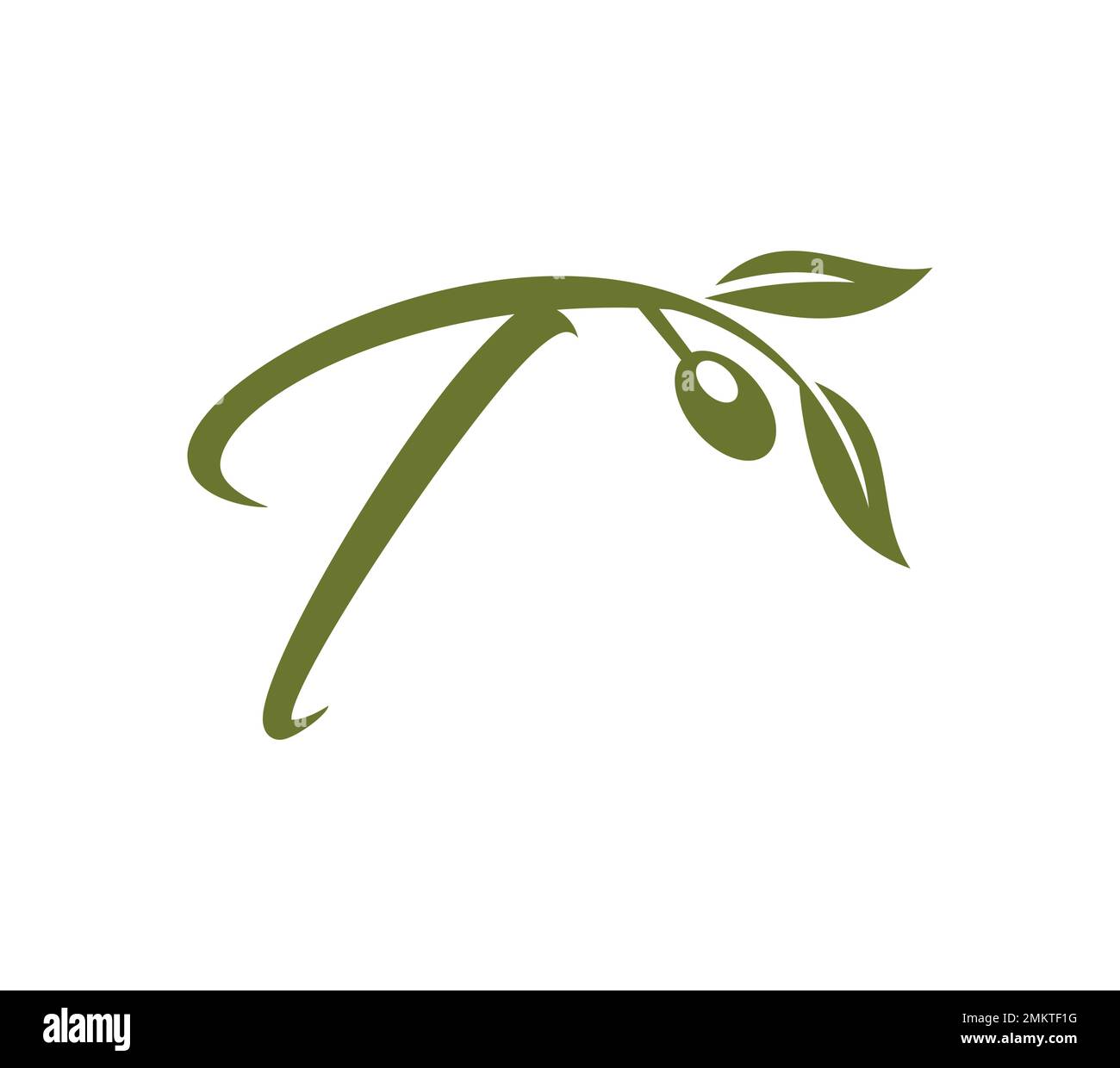 A vector illustration of Grape Vine Monogram Initial Logo Letter T ...