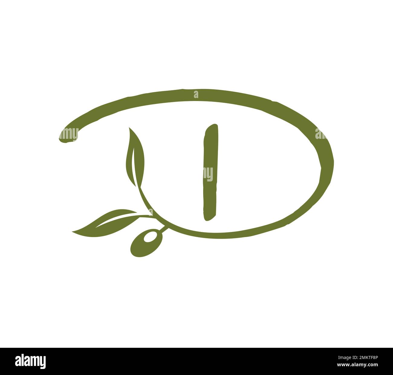 A vector illustration of Alphabet Grape Vine Monogram Initial Logo Letter D Stock Vector Image ...