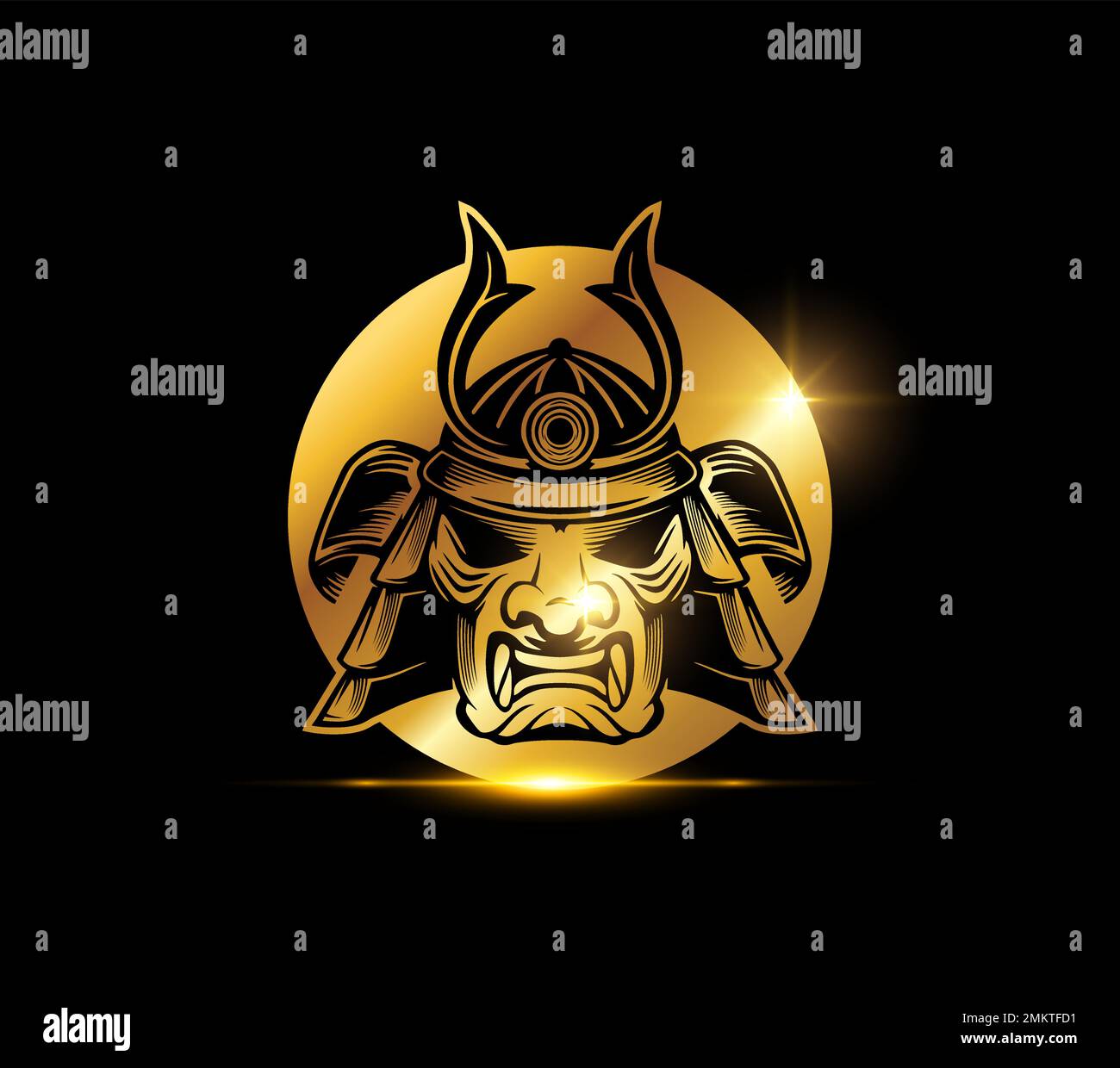 A vector illustration of Golden Shogun Vector Sign Stock Vector Image ...
