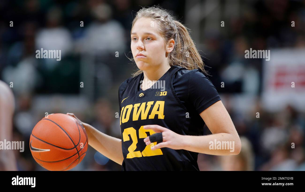 Iowa's Kathleen Doyle is shown during an NCAA college basketball game ...