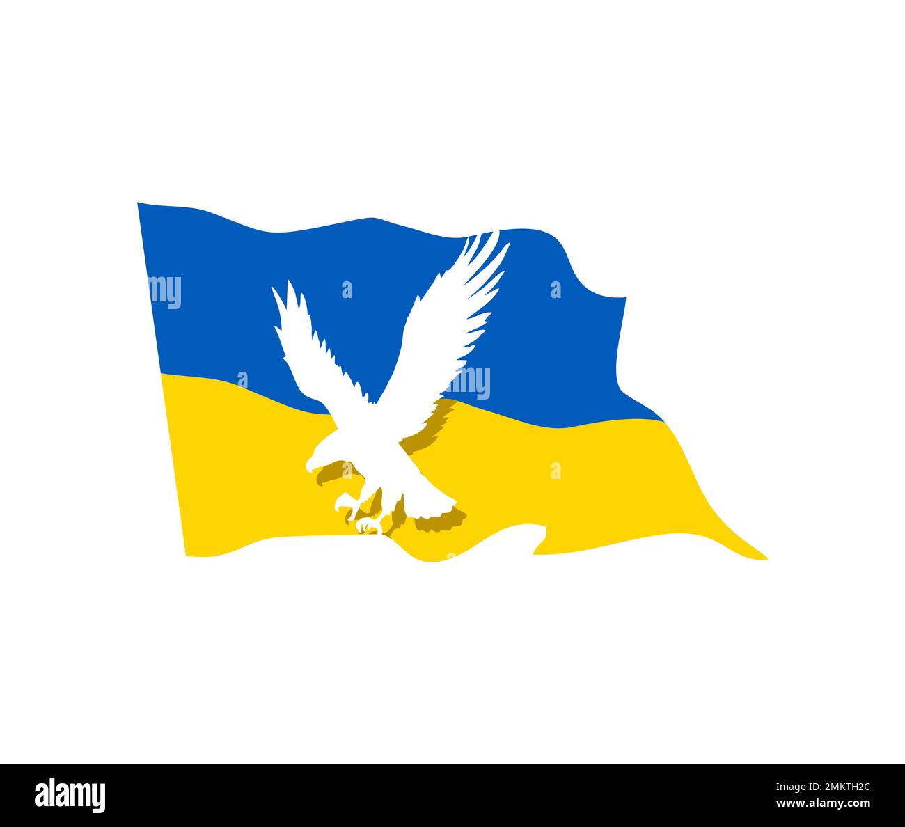 A vector illustration of Flying Eagle for Stand with Ukraine flag Sign ...