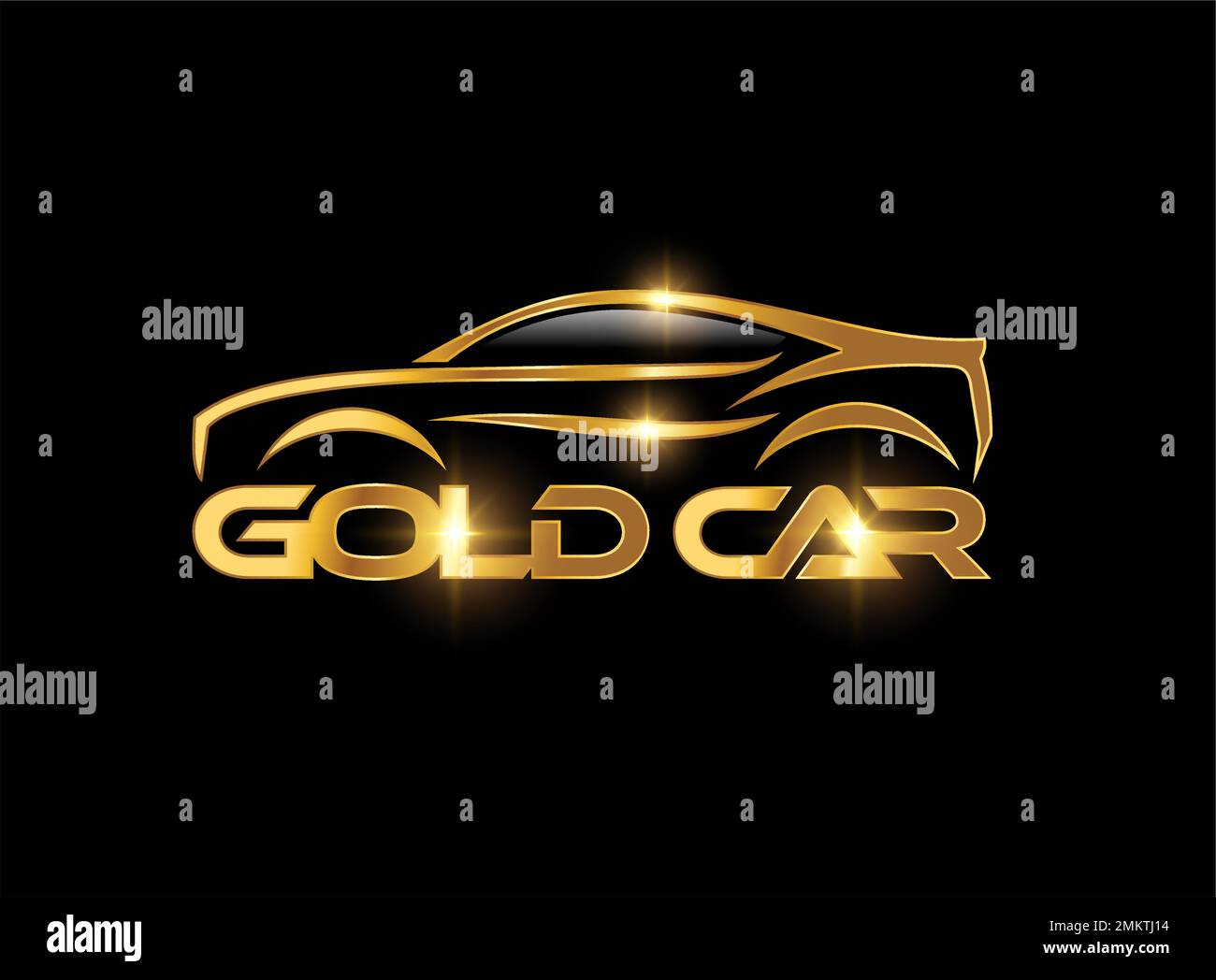 A vector illustration of Golden Luxury car Logo Sign Stock Vector Image ...