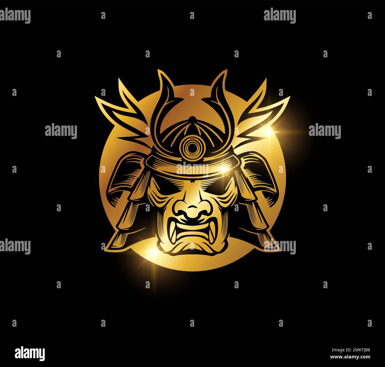 A vector illustration of Golden Shogun Vector Sign Stock Vector Image ...
