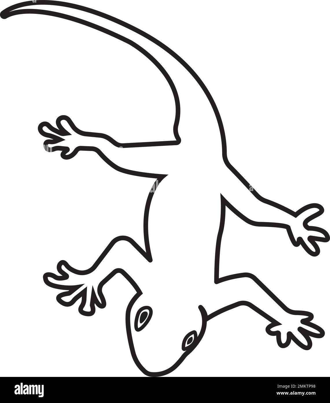 Simple Lizard Outline