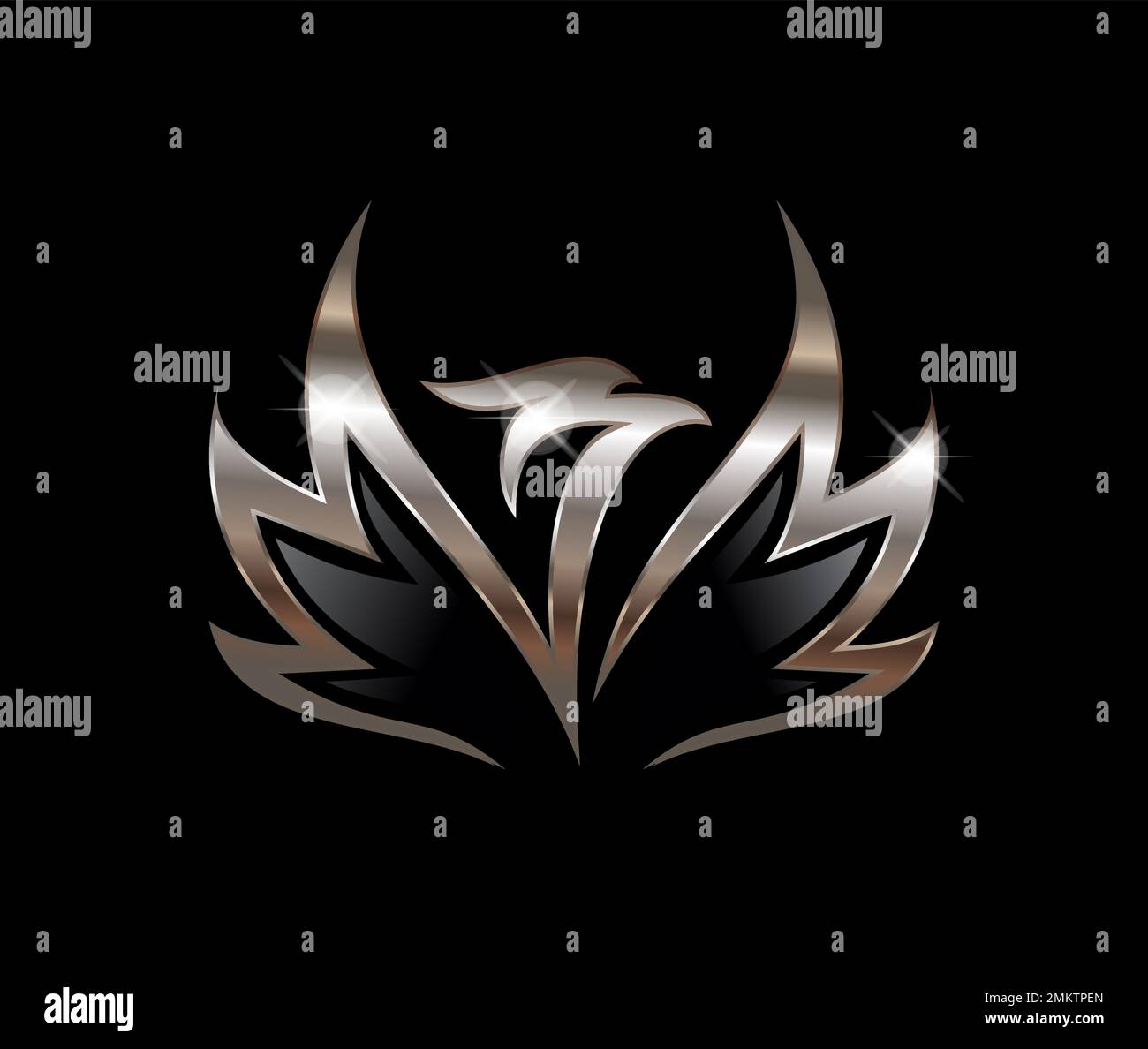 A vector illustration of Silver Shine Eagle Logo Sign Stock Vector ...