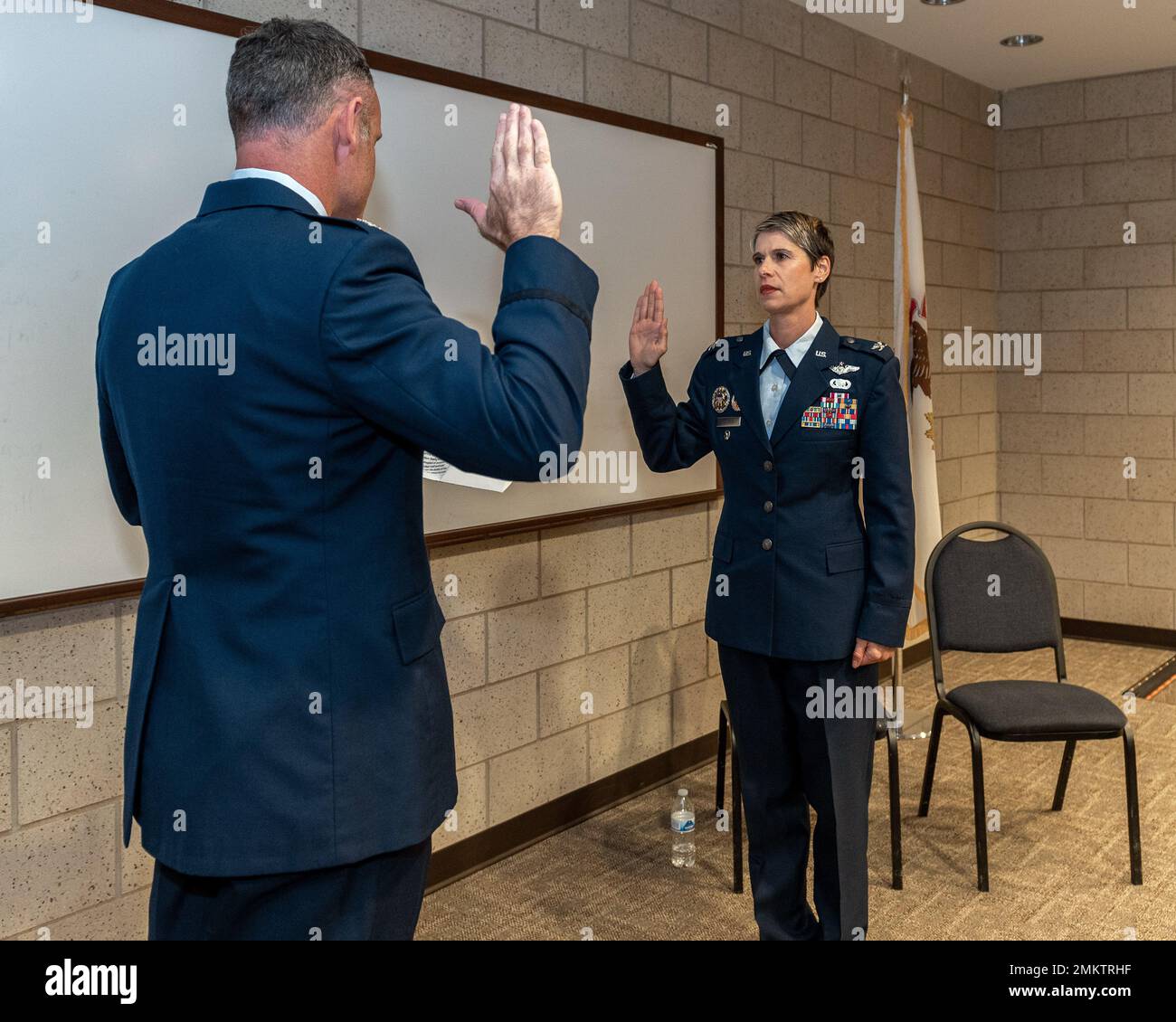 U.S. Air Force Col. Asheleigh Gellner, the vice wing commander of the ...