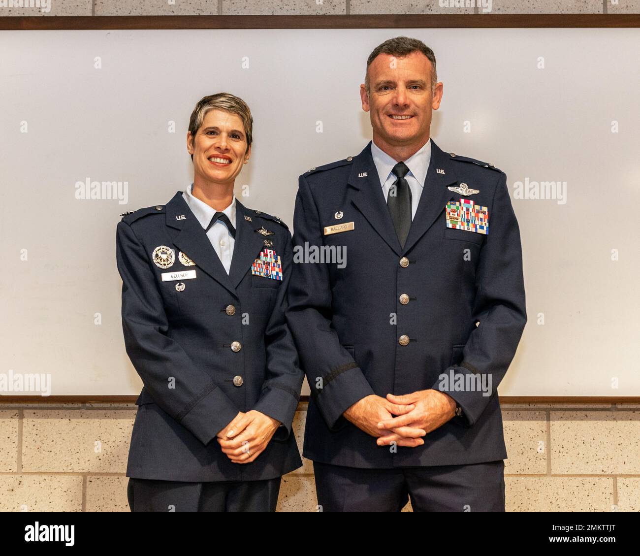 U.S. Air Force Col. Asheleigh Gellner, the vice wing commander of the ...