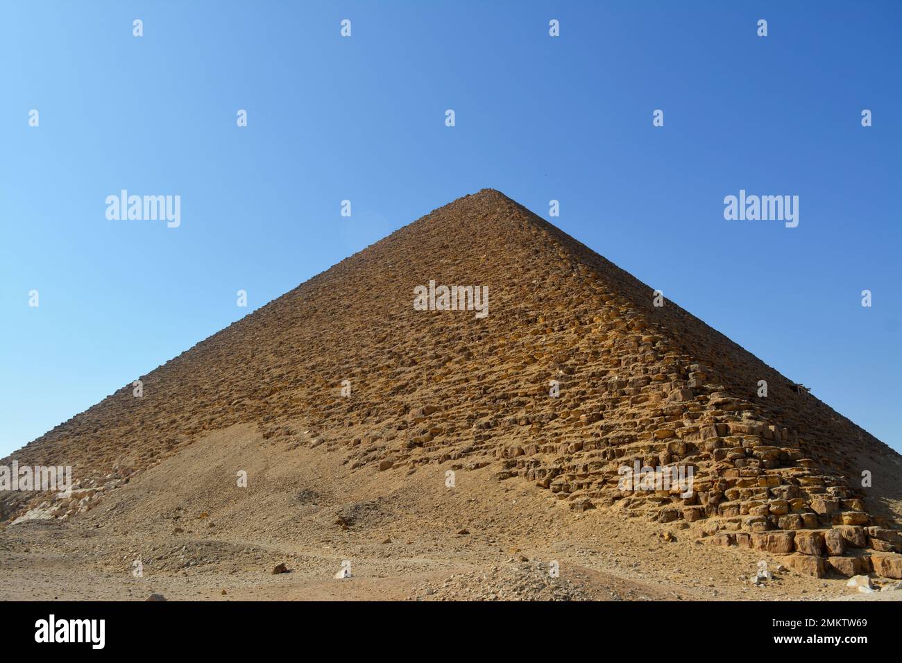 The red north pyramid of Dahshur of king Sneferu, named for the rusty ...