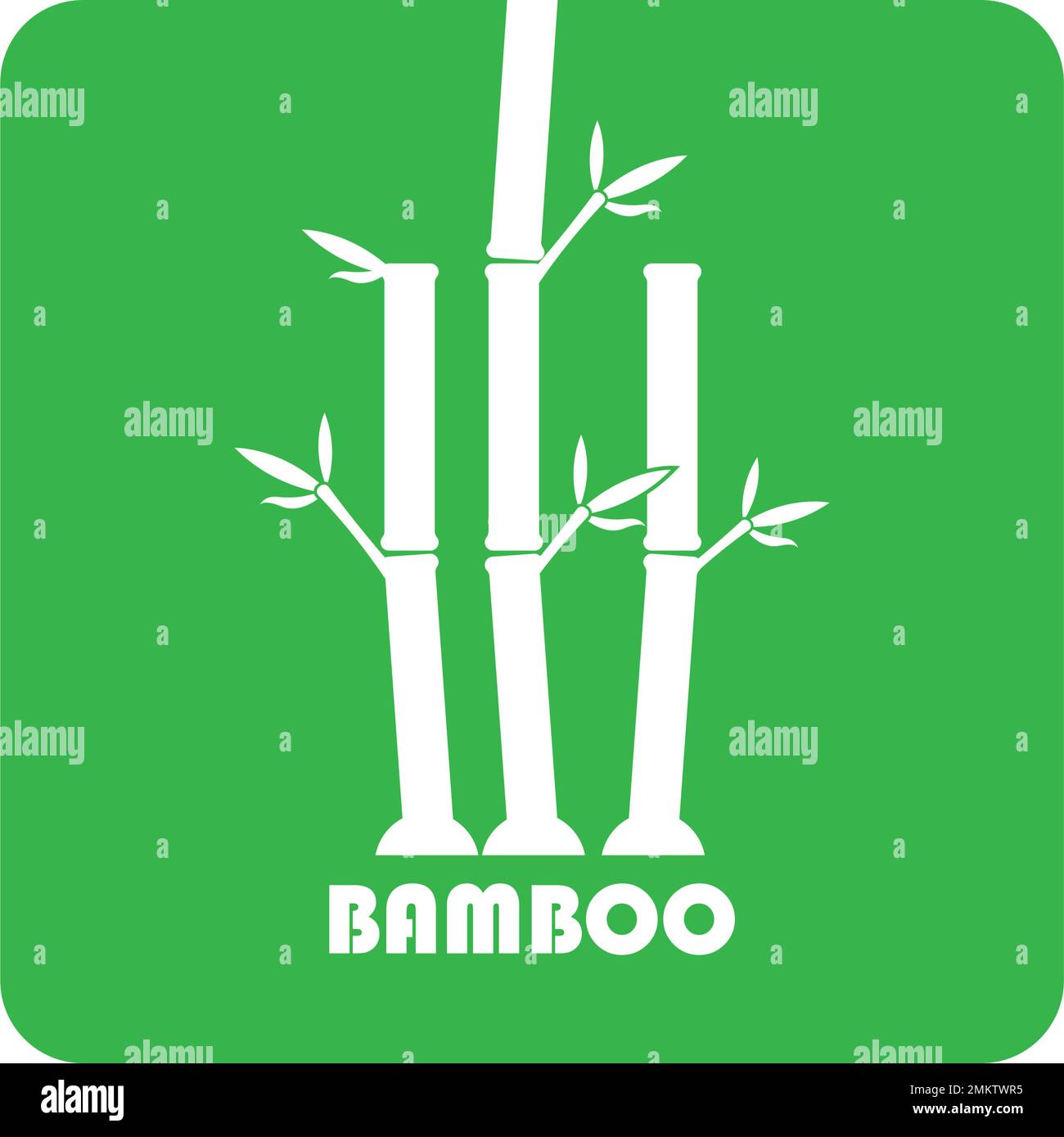bamboo tree vector icon illustration logo design Stock Vector Image ...