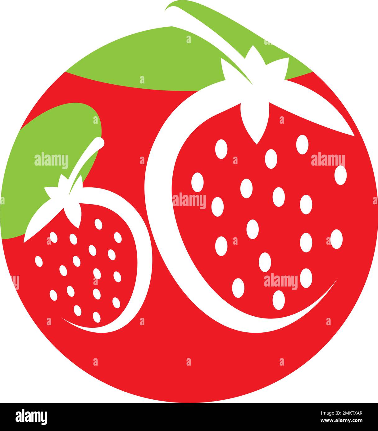 Strawberry vector icon illustration design template Stock Vector Image ...