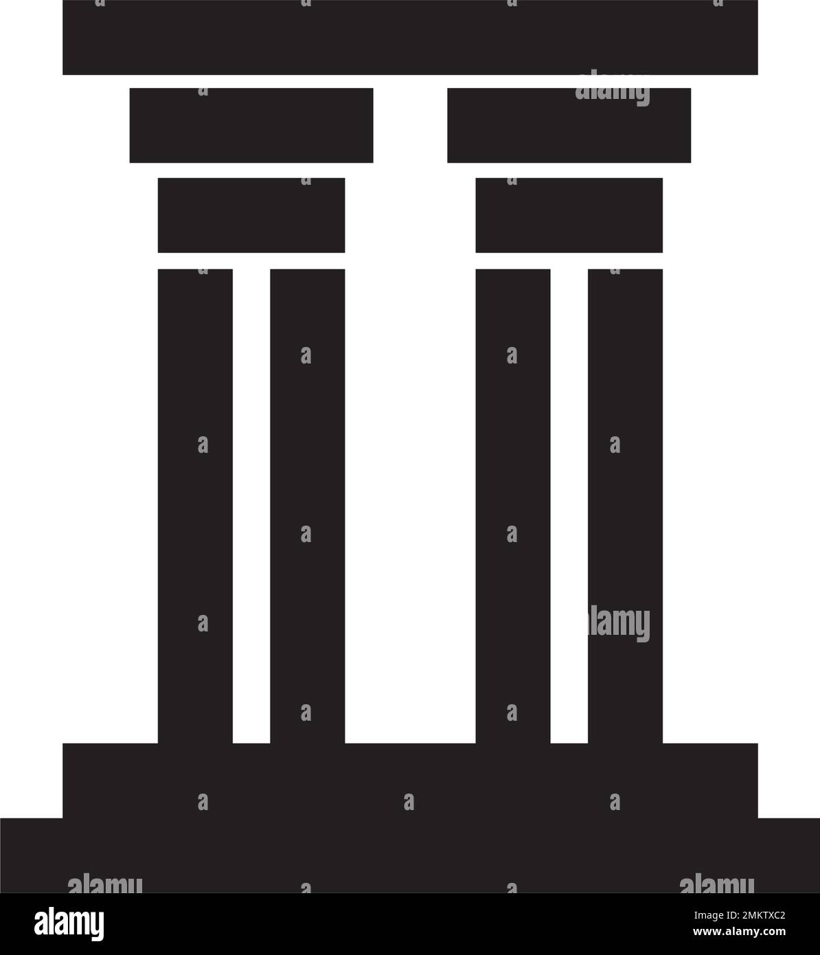 Column Logo Vector Illustration Design Template Stock Vector Image