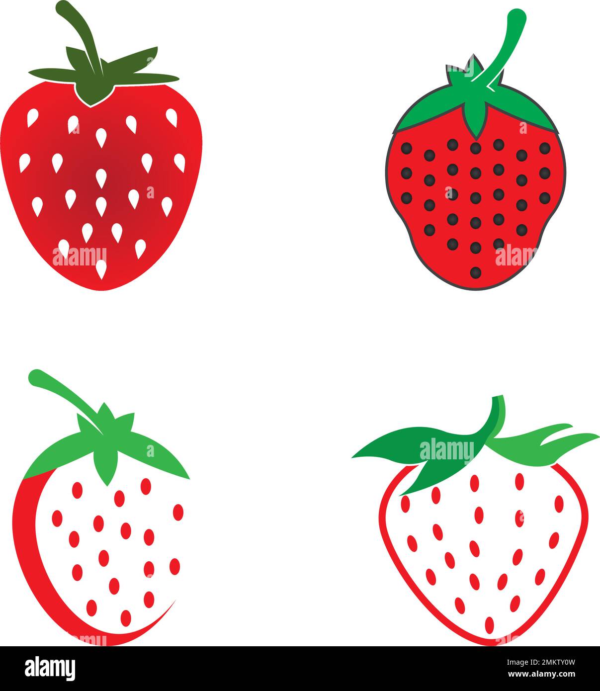 Strawberry vector icon illustration design template Stock Vector Image ...