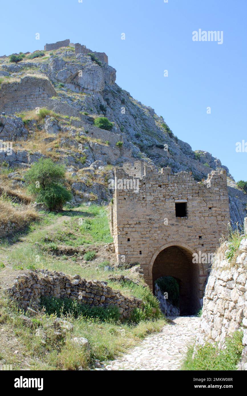 Acrocorinth castle hi-res stock photography and images - Alamy
