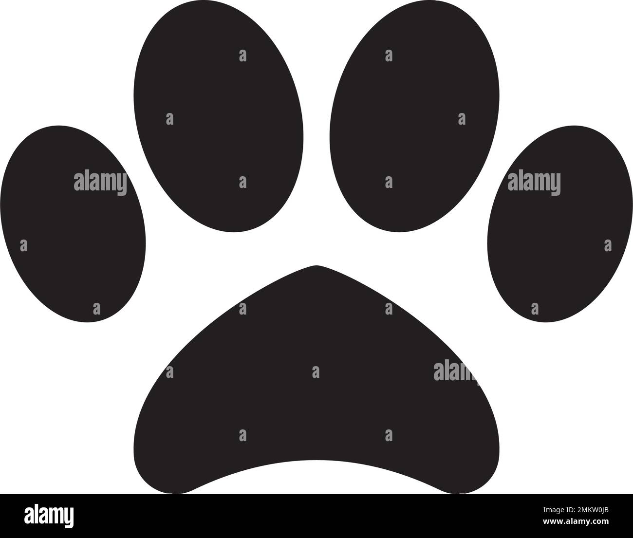 dog footprints logo vector illustration simple design Stock Vector ...