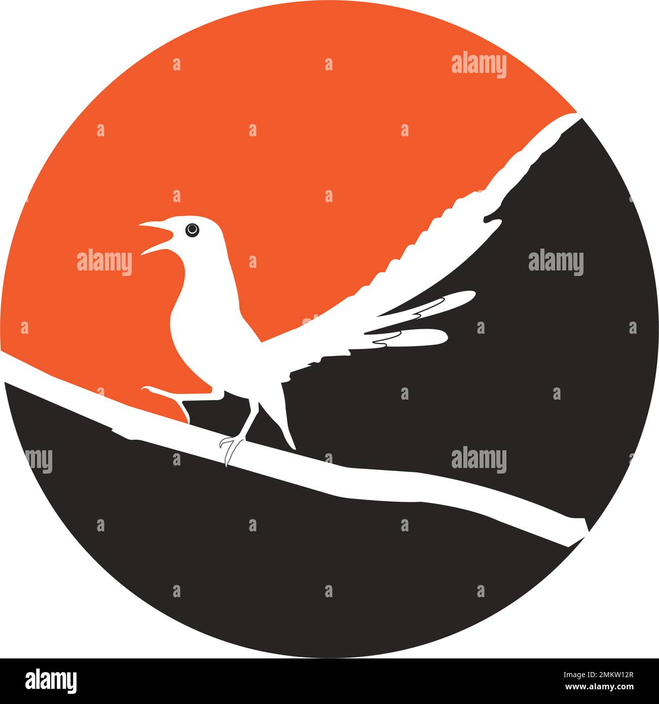 Vector illustration of a super chirping bird. Can be used as a very ...