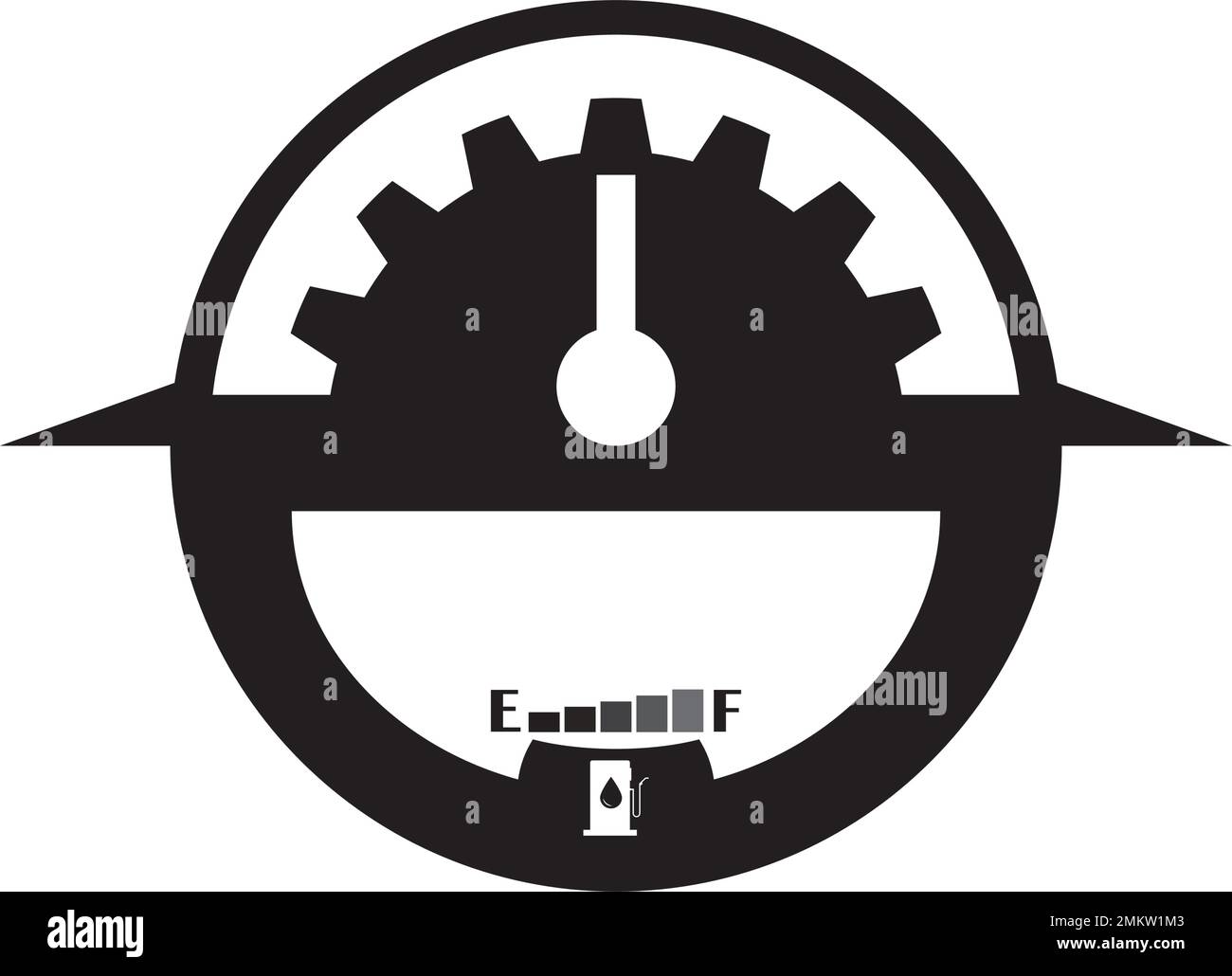 Manometer or pressure gauge icon in simple style isolated vector ...