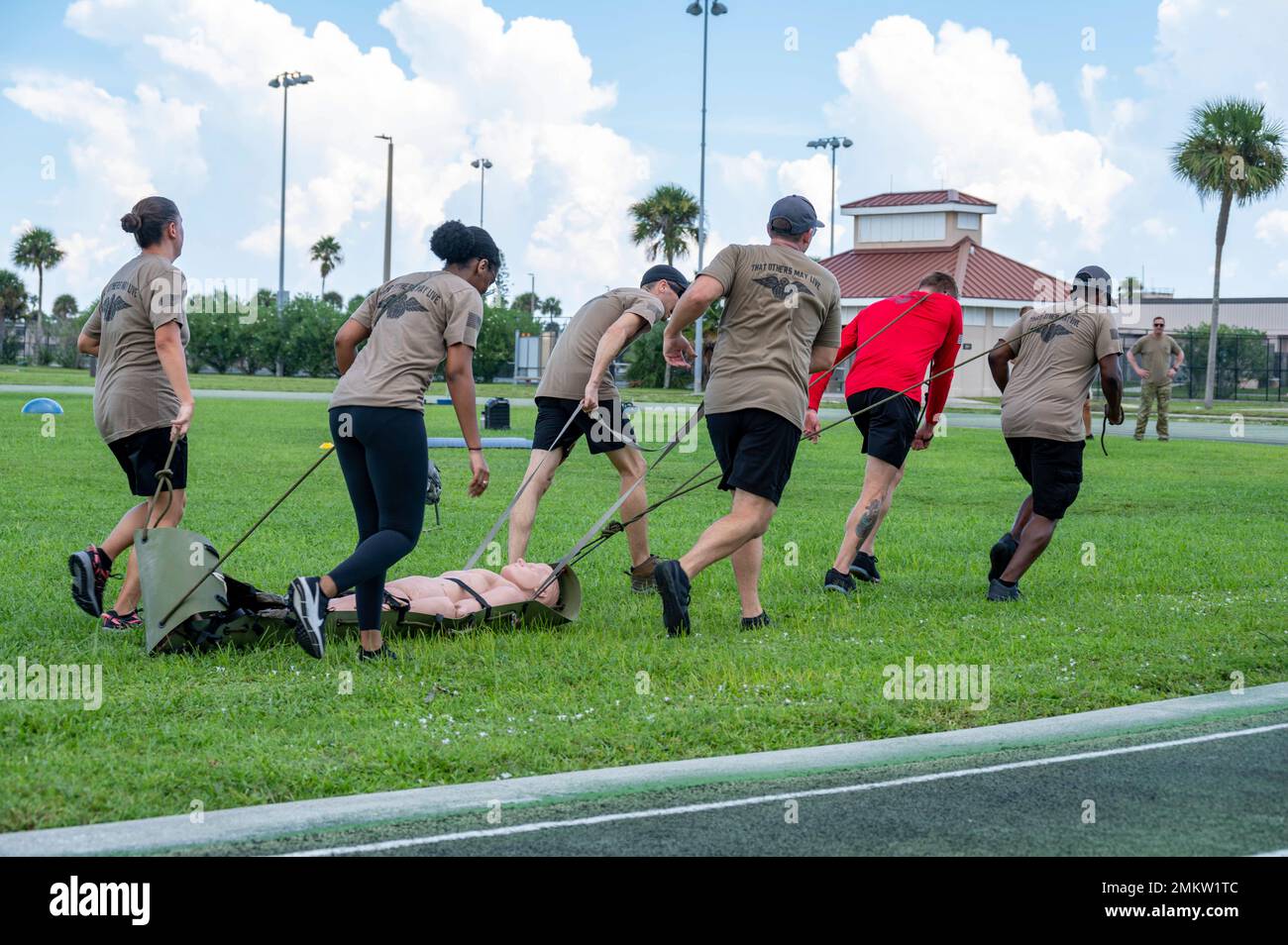308th Rescue Squadron Airmen participate in a tribute workout and ...