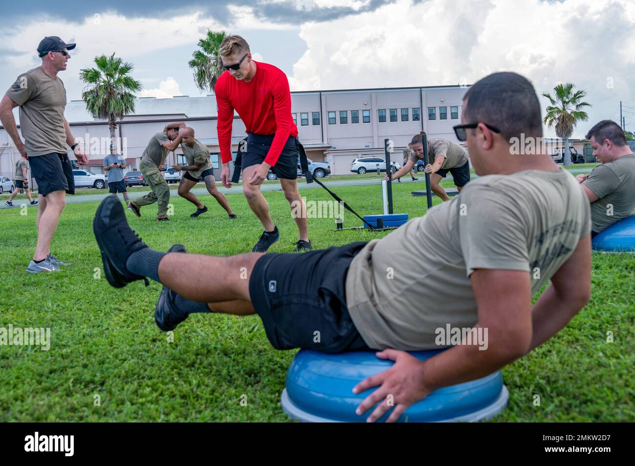 308th Rescue Squadron Airmen participate in a tribute workout and ...