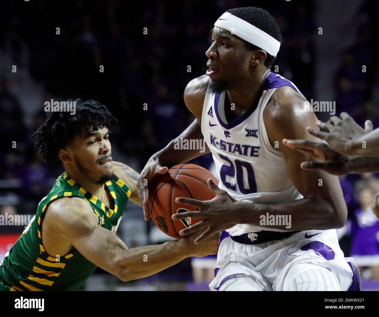 George Mason guard Otis Livingston II, left, steals the ball from ...