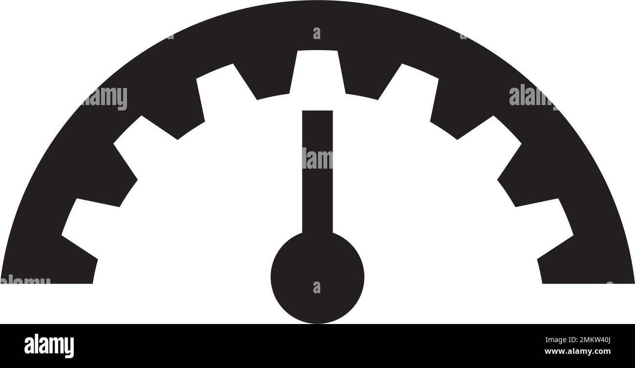 Manometer or pressure gauge icon in simple style isolated vector ...