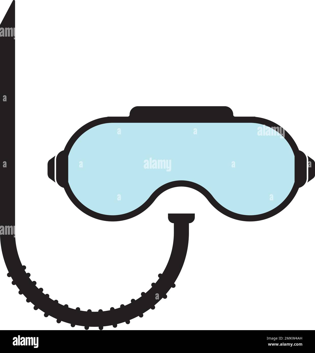 Scuba Diving Mask Icon, Under Water Diving Mask, Half Mask Vector Art ...