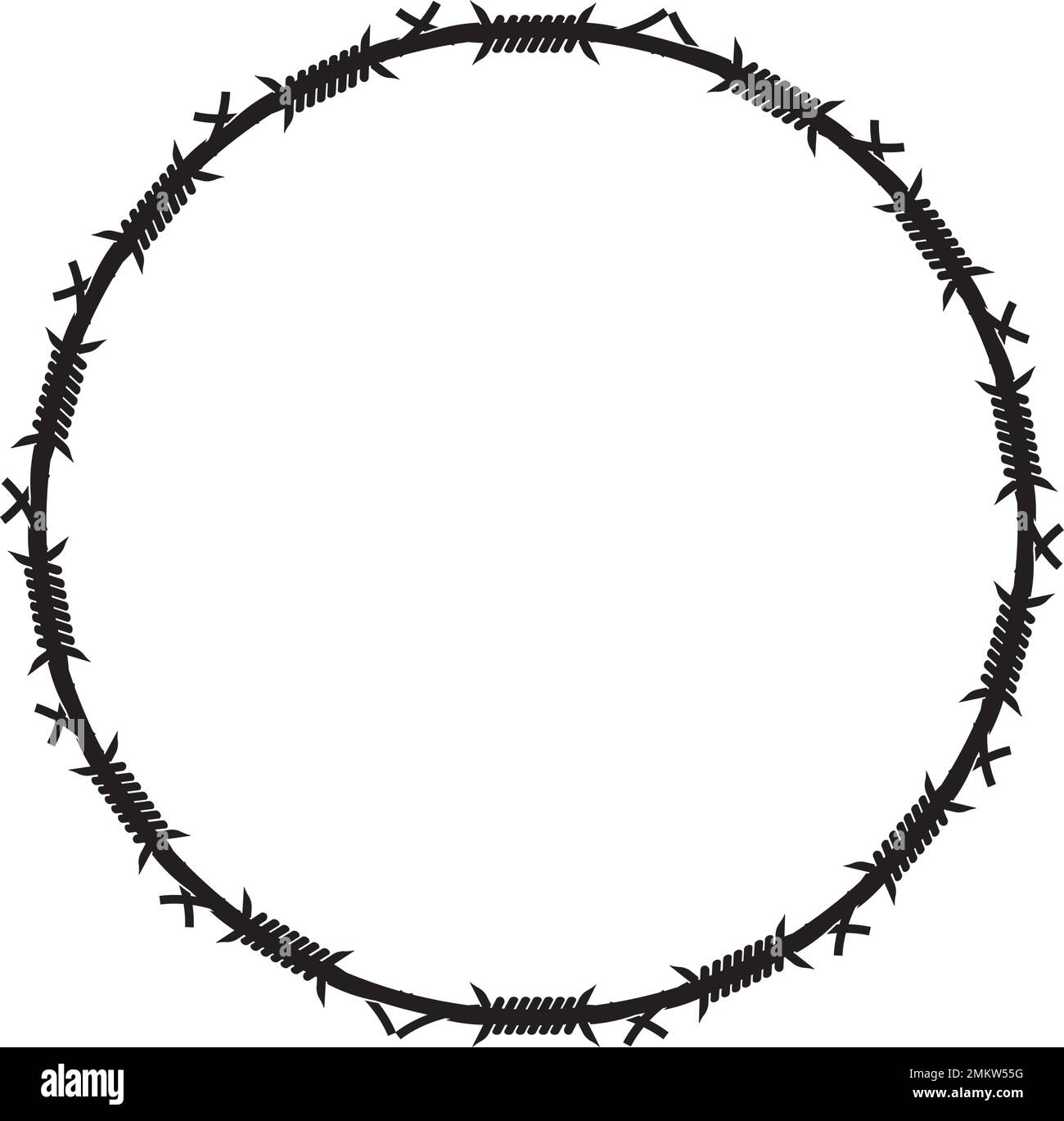 Barbed Wire Icon, Sharp Barbed Wire Vector Art Illustration Stock ...