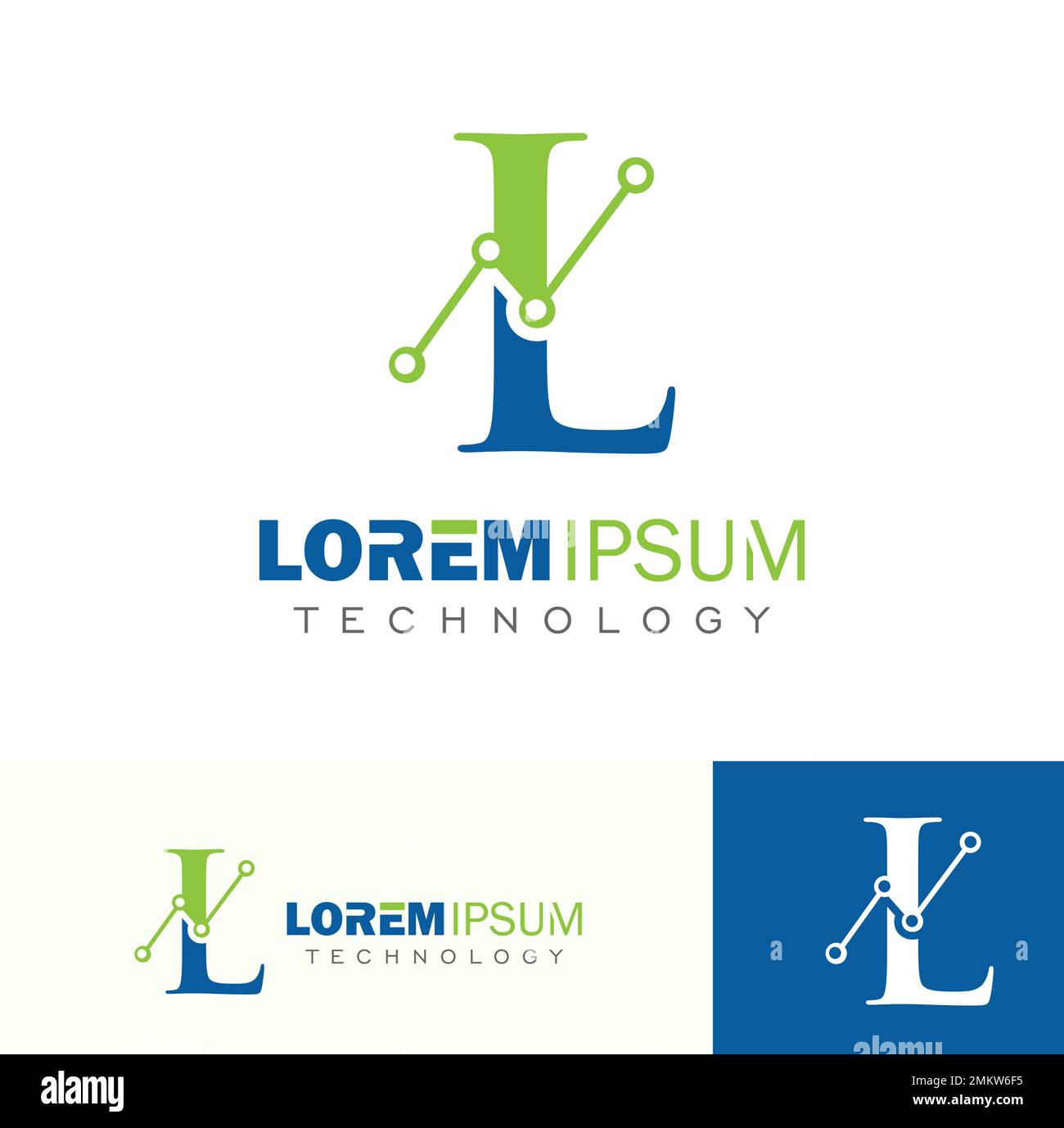 Vector Illustration of Technology Monogram Logo Initial Letter L Stock ...