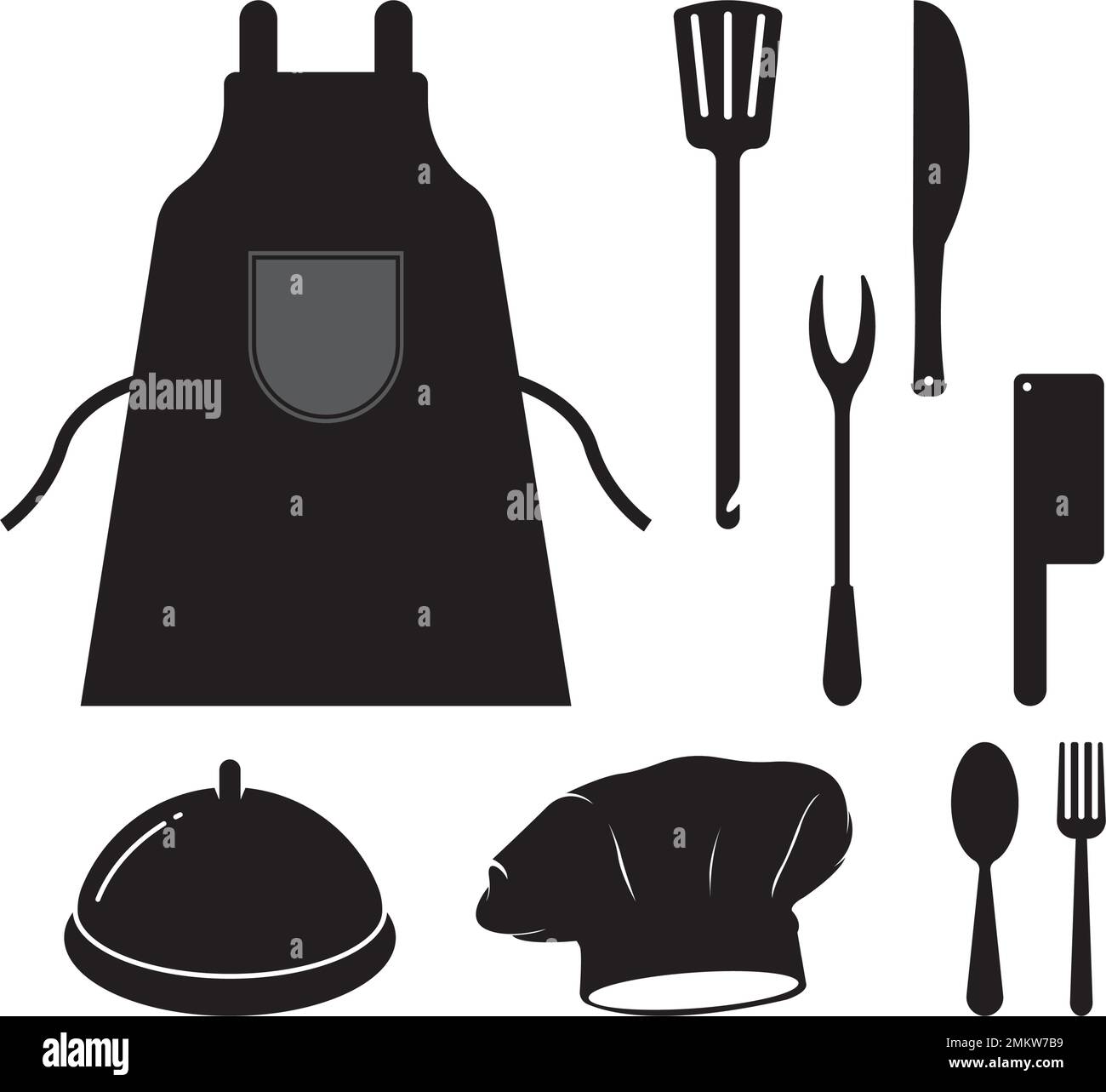 a set of cooking utensils icons.vector illustration design Stock Vector ...