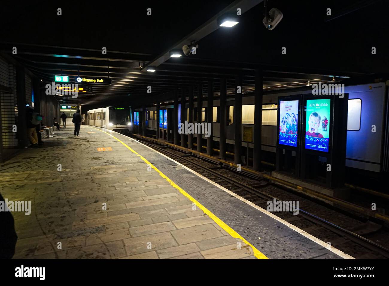 Subway station in the center of Oslo city, Norway, Europe Stock Photo ...