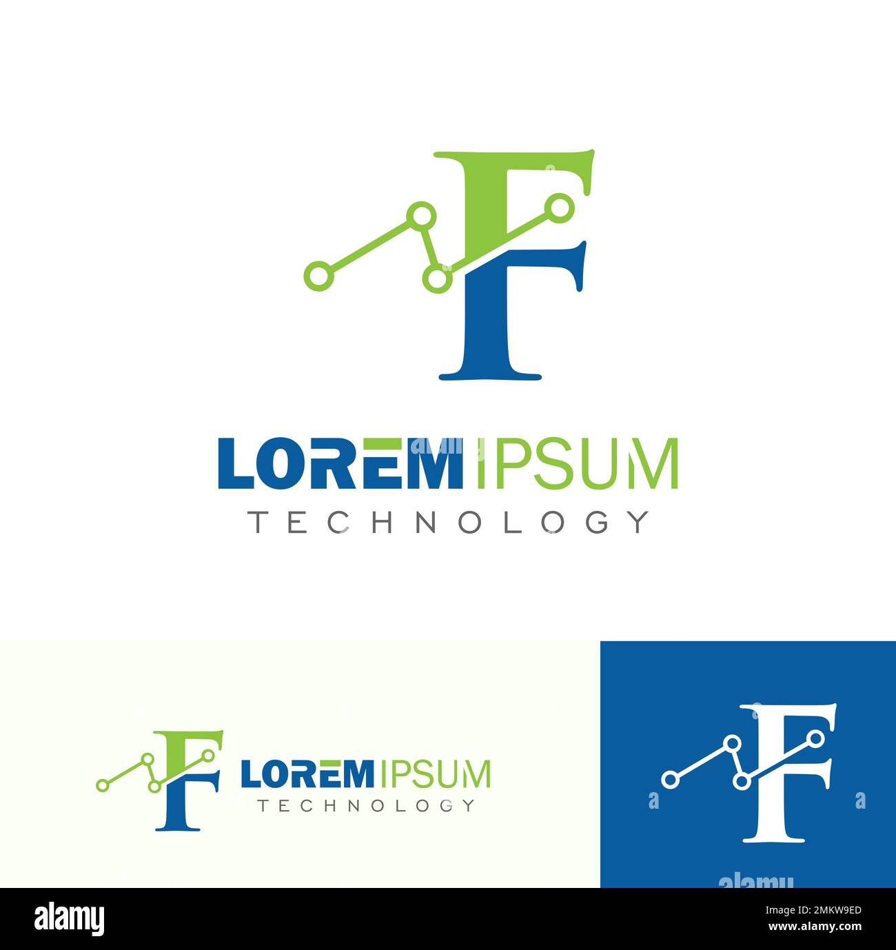 Initial logo letter f vector vectors hi-res stock photography and ...