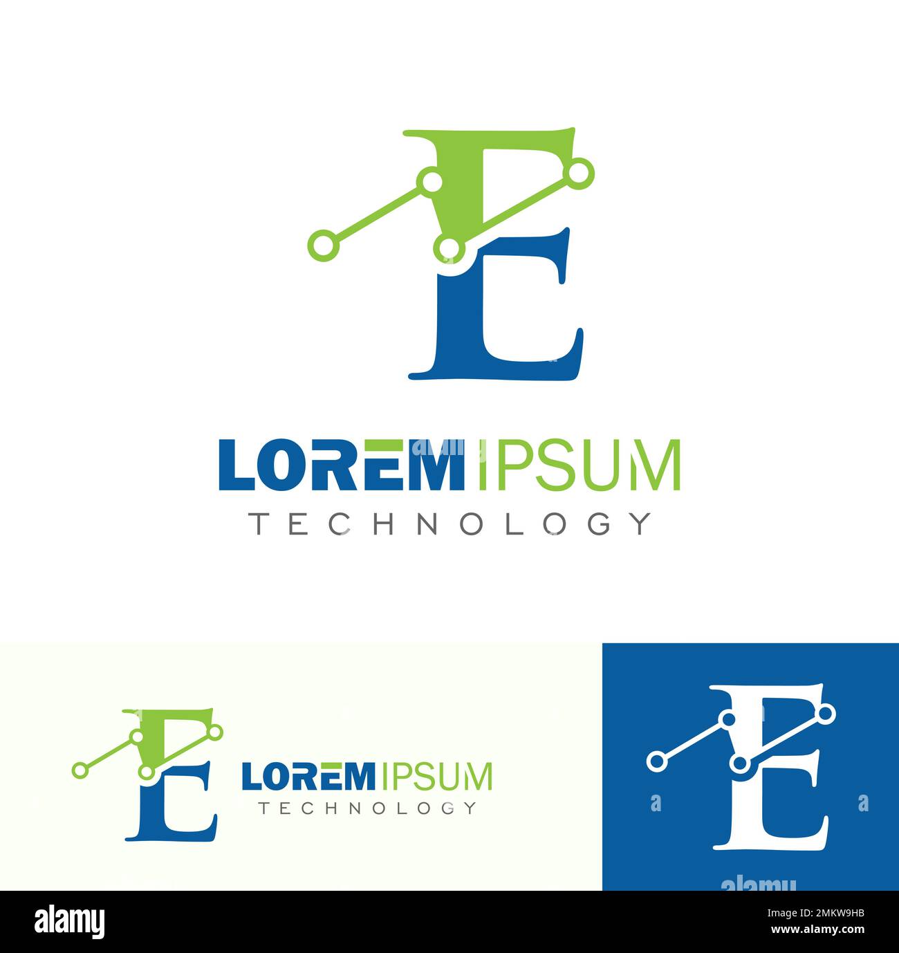 Vector Illustration of Technology Monogram Logo Initial Letter E Stock ...