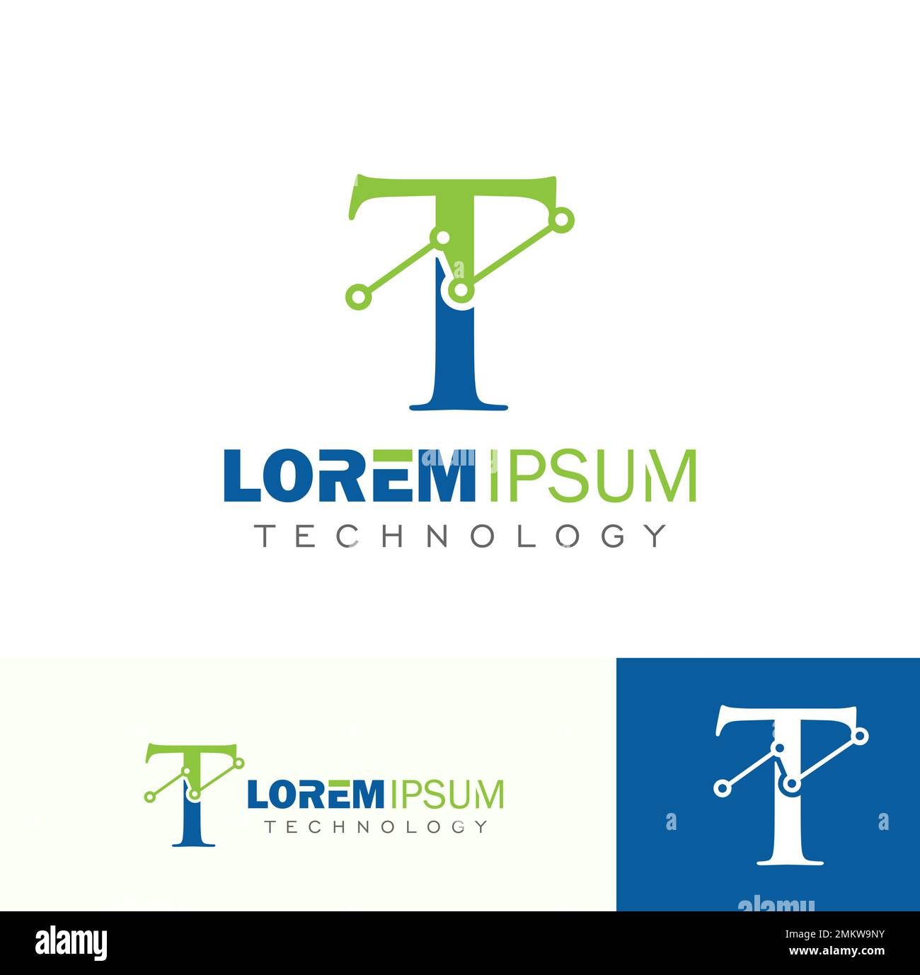 Vector Illustration of Technology Monogram Logo Initial Letter T Stock ...