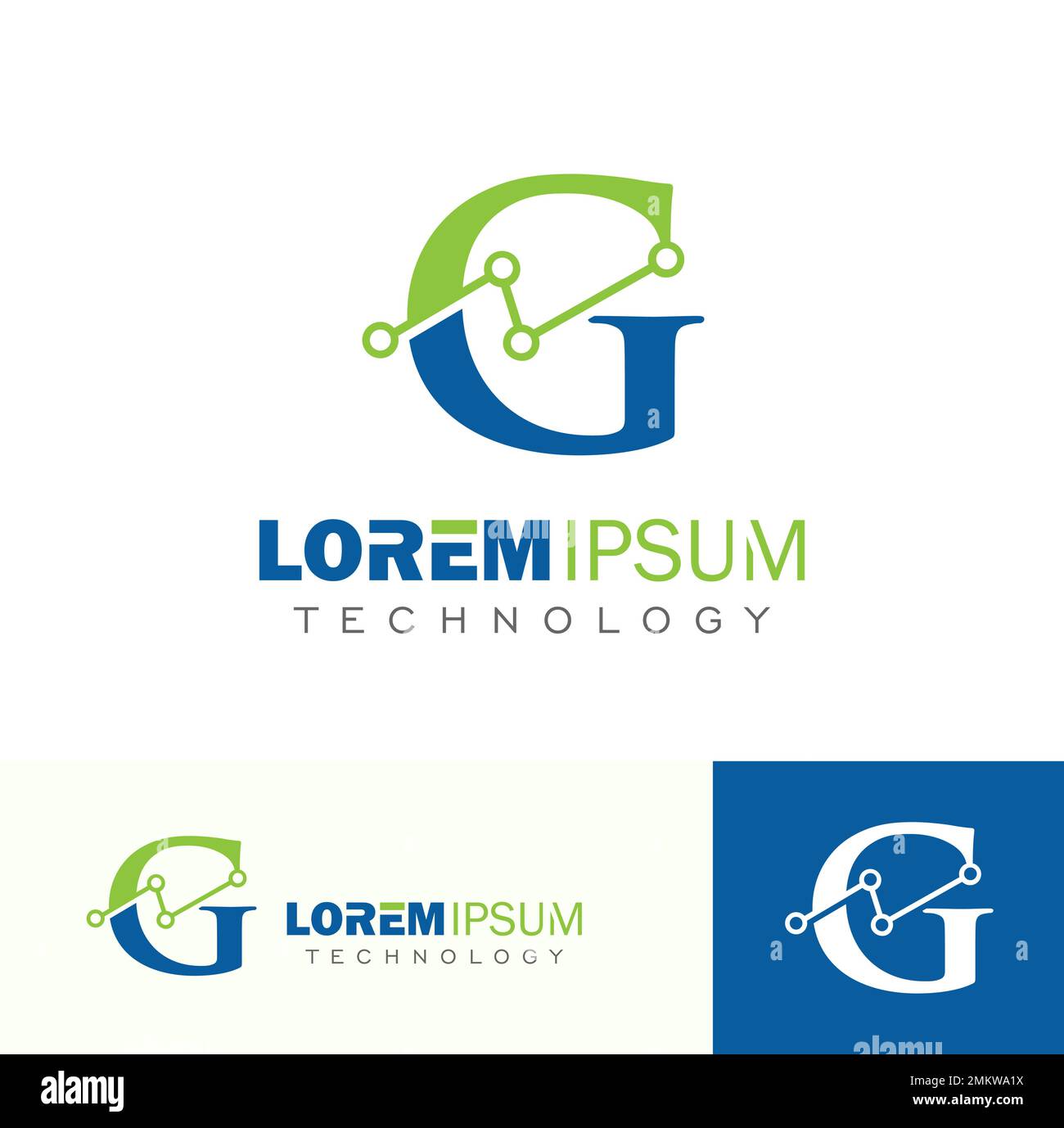 Vector Illustration of Technology Monogram Logo Initial Letter G Stock ...