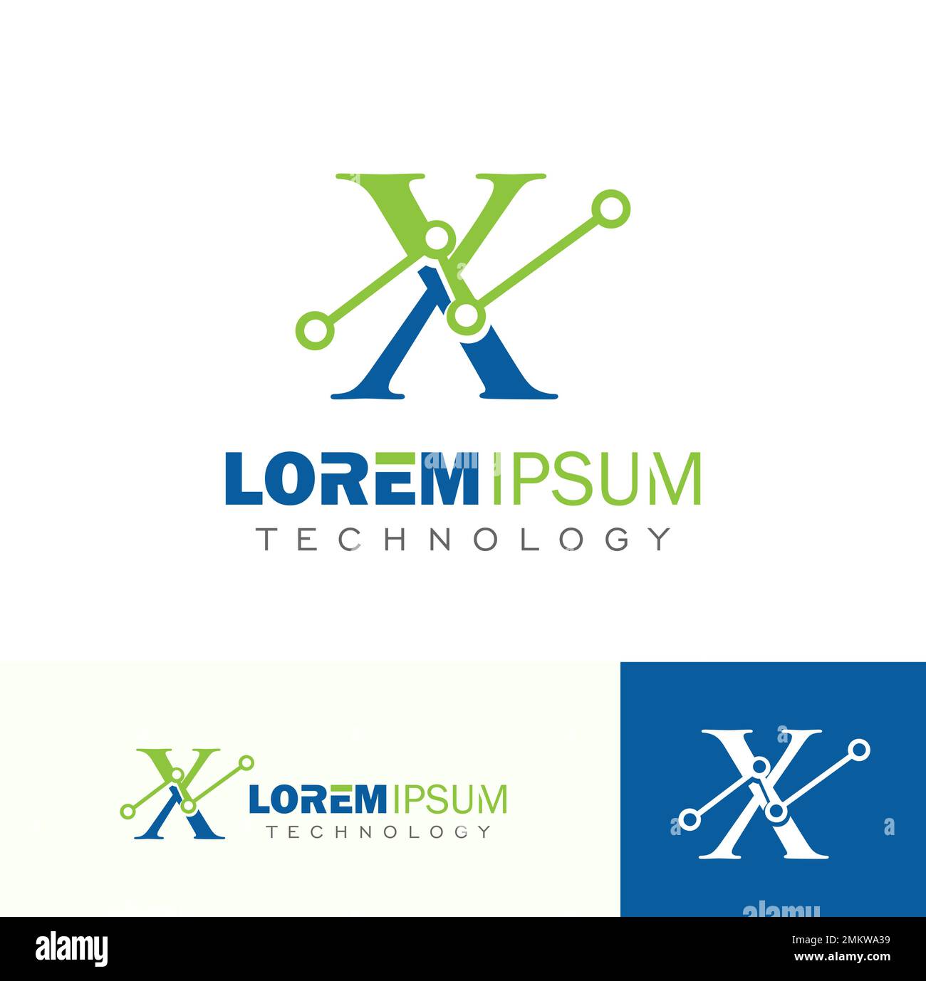 Vector Illustration of Technology Monogram Logo Initial Letter X Stock ...