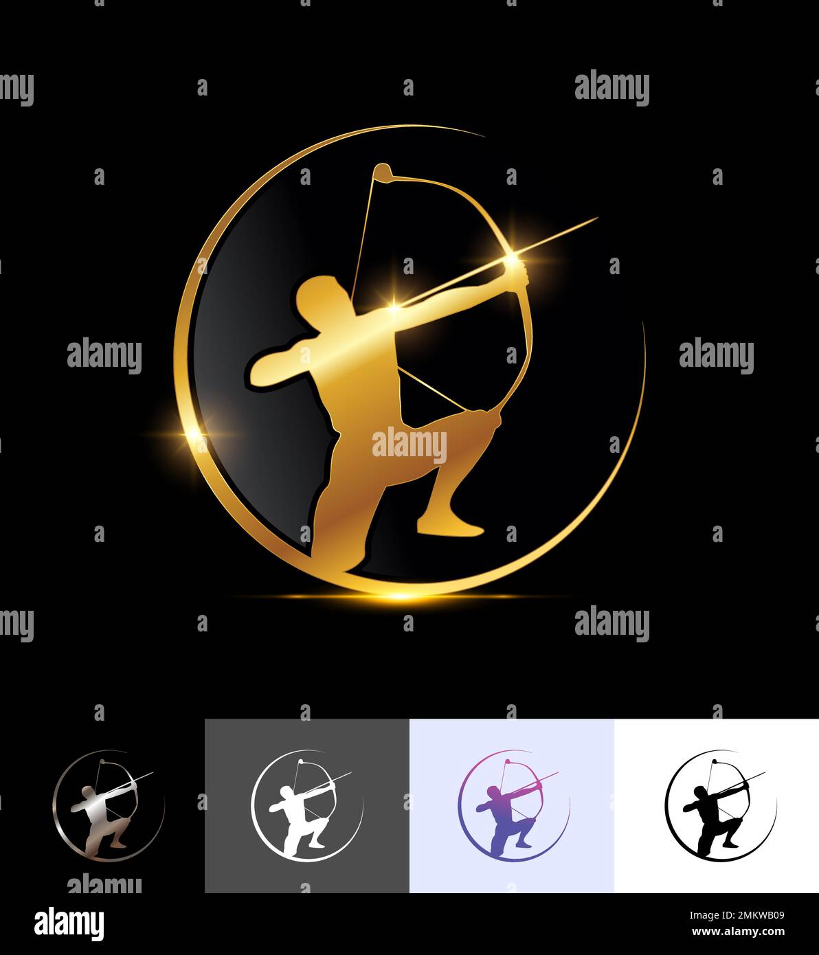 Golden line logo design Stock Vector Images - Alamy