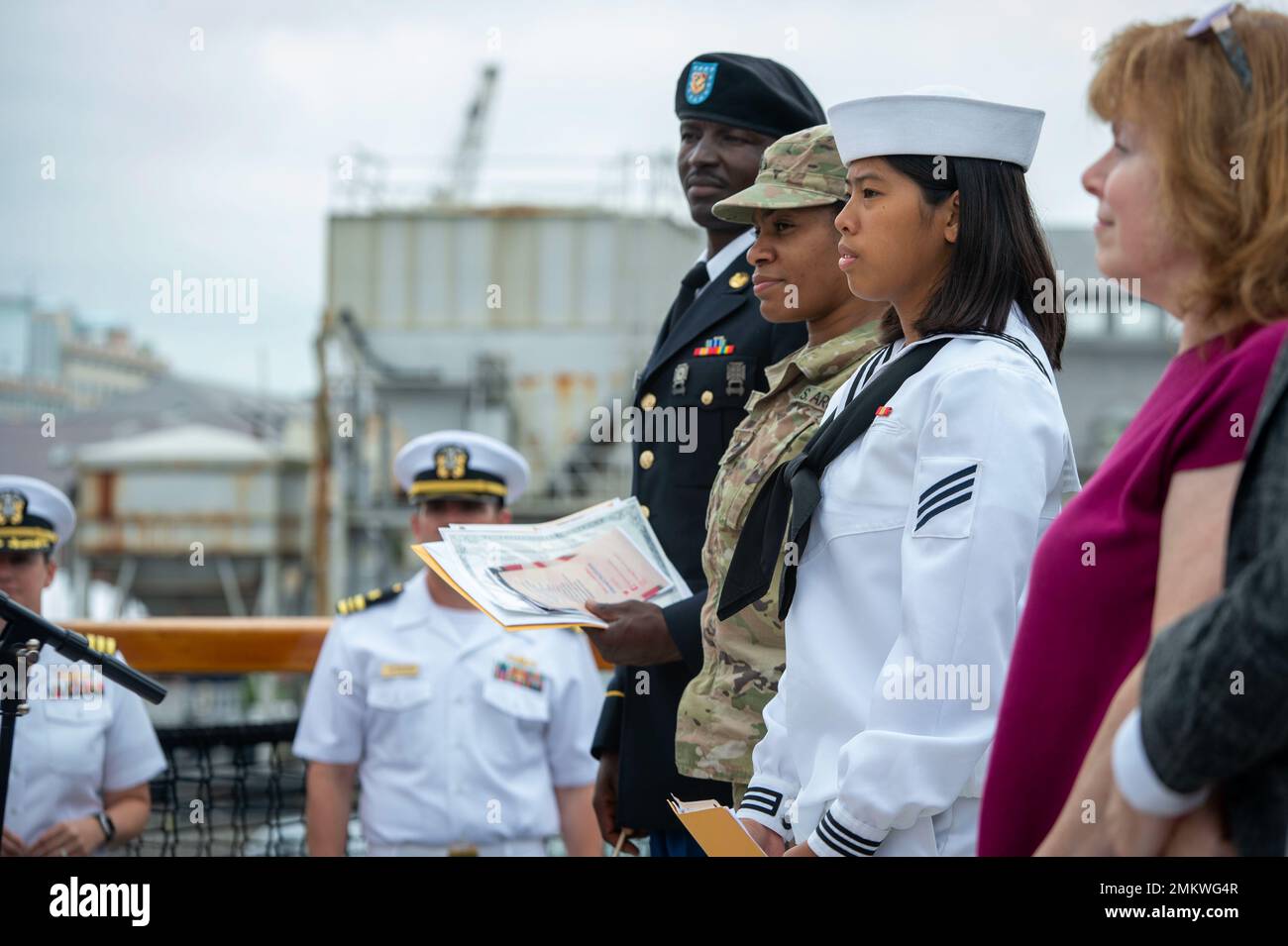 BOSTON (Sept. 12, 2022) U.S. service members swear the Oath of ...