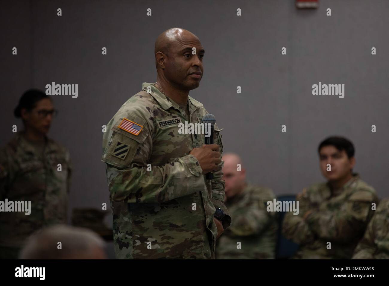 Command Sgt. Maj. Quentin Fenderson, the senior enlisted advisor for ...